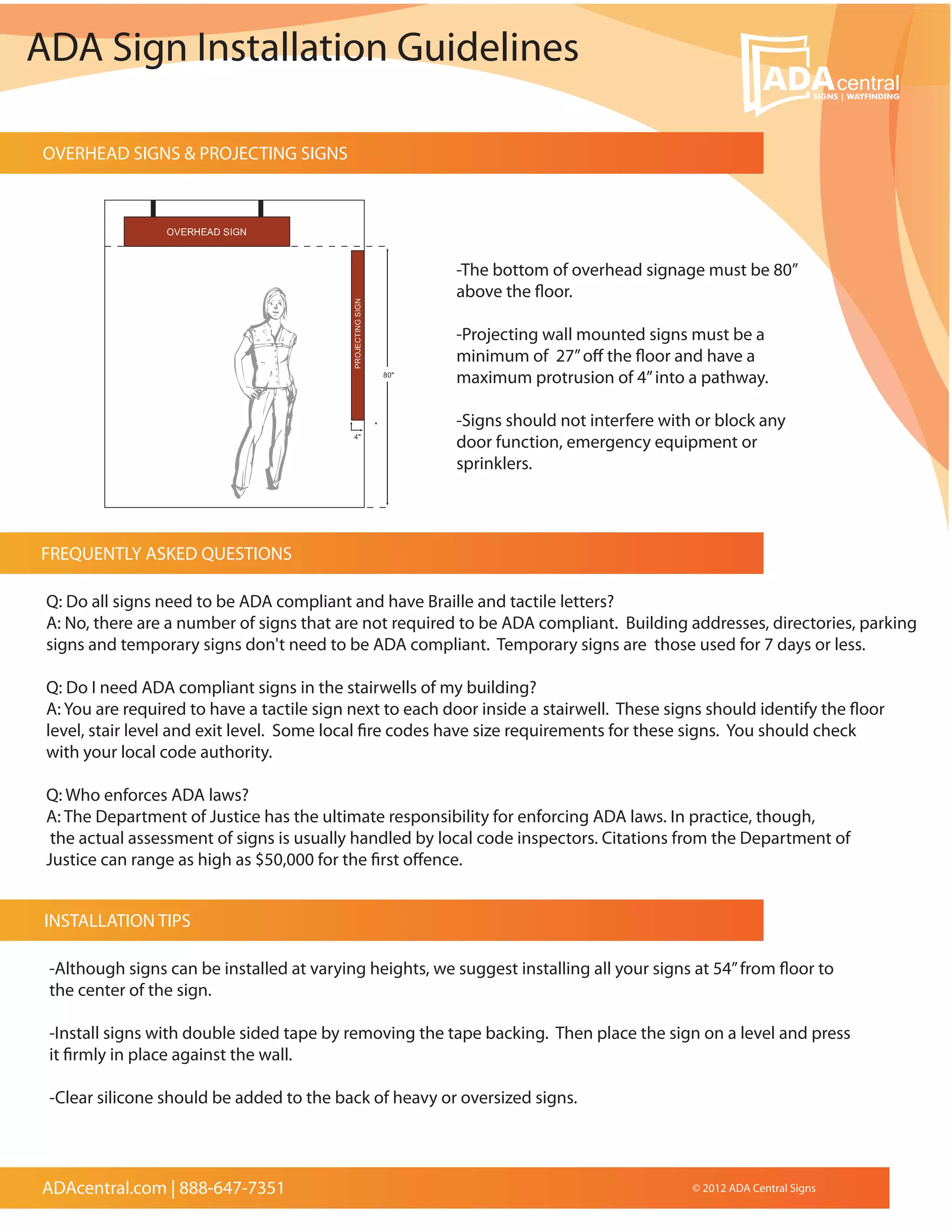 ADA Sign Installation Guidelines | PDF