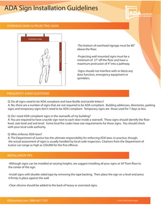 ADA Sign Installation Guidelines | PDF