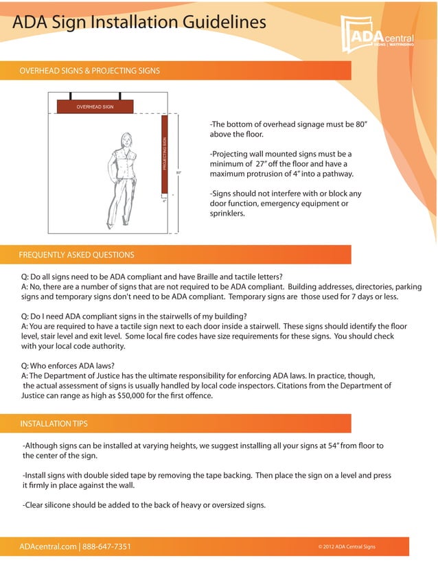 ADA Sign Installation Guidelines | PDF