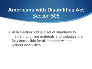 ADA Section 508 | PPTX