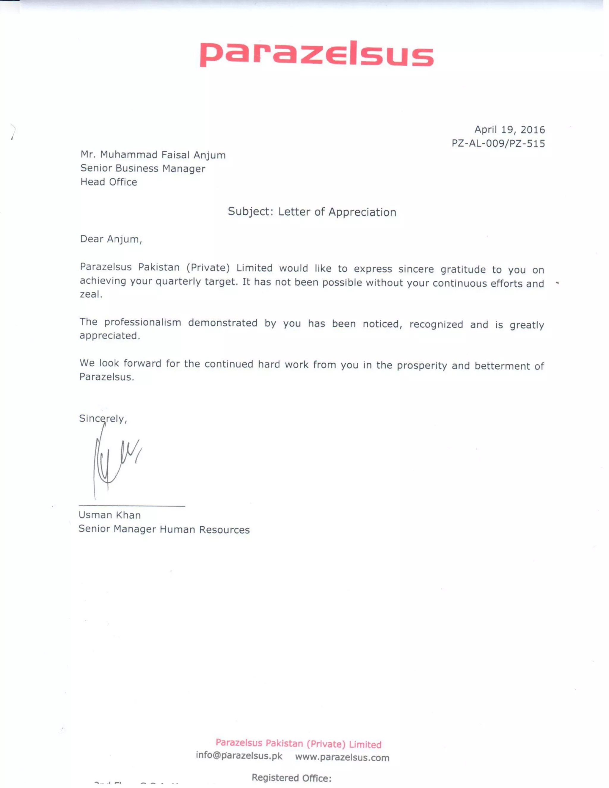 Faisal Letter | PDF