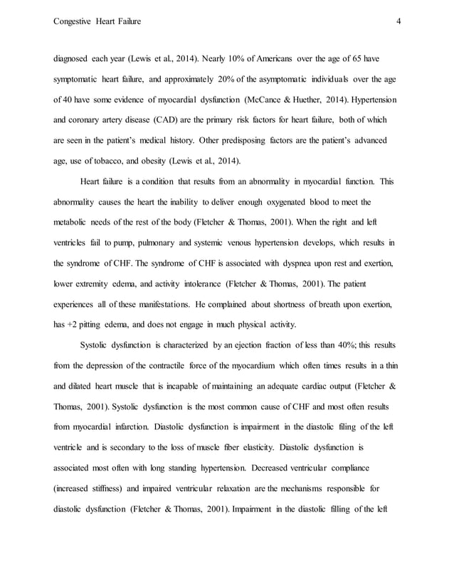 Case Study Congestive Heart Failure | DOCX | Lung and Respiratory ...