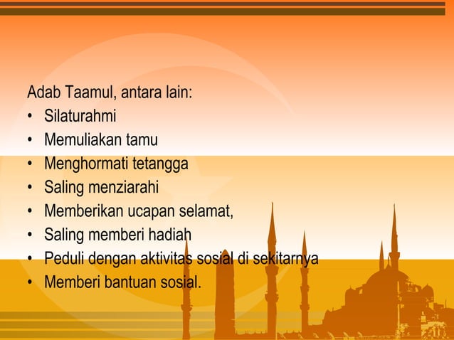 Adaabut ta'aamul fil jama'aah | PPT