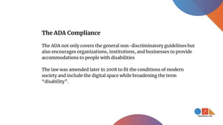 ADA Accessibility Checklist in Higher Education | PPTX
