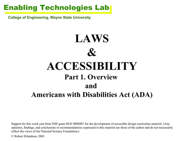 ADA Workplace Presentation: Dealing with the Americans With ...