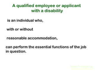 ADA Workplace Presentation: Dealing with the Americans With ...