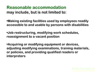 ADA Workplace Presentation: Dealing with the Americans With ...