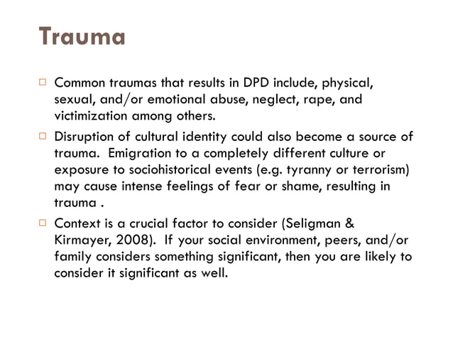 Depersonalization: Clinical Features and Treatment Approaches | PPT ...