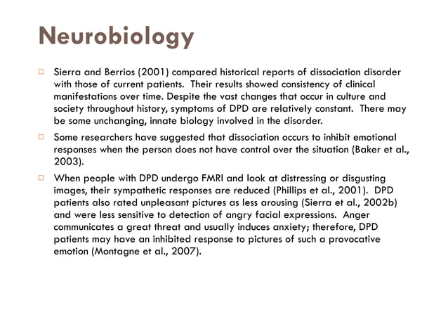 Depersonalization: Clinical Features and Treatment Approaches | PPT ...