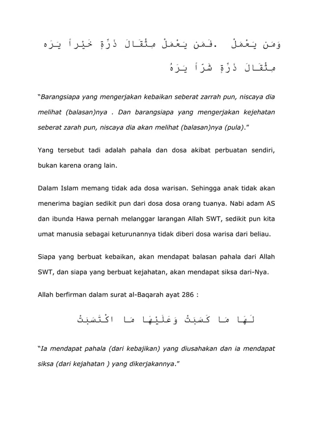 khutbah Ada amal, ada balasannya | DOCX