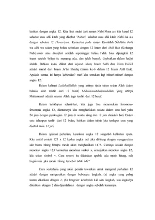 Ada apa dengan angka 12 | PDF