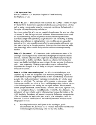 ADA Awareness Day e-book | PDF