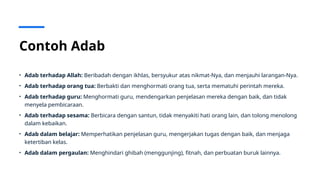 MATERI PERBEDAAN ADAB DAN AKHLAK DALAm ISLAM .pptx