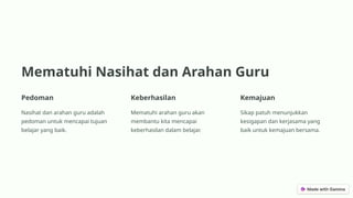 Adab-Kepada-Guru-Pada Semua Jenjang Pendidikanpptx | PPTX
