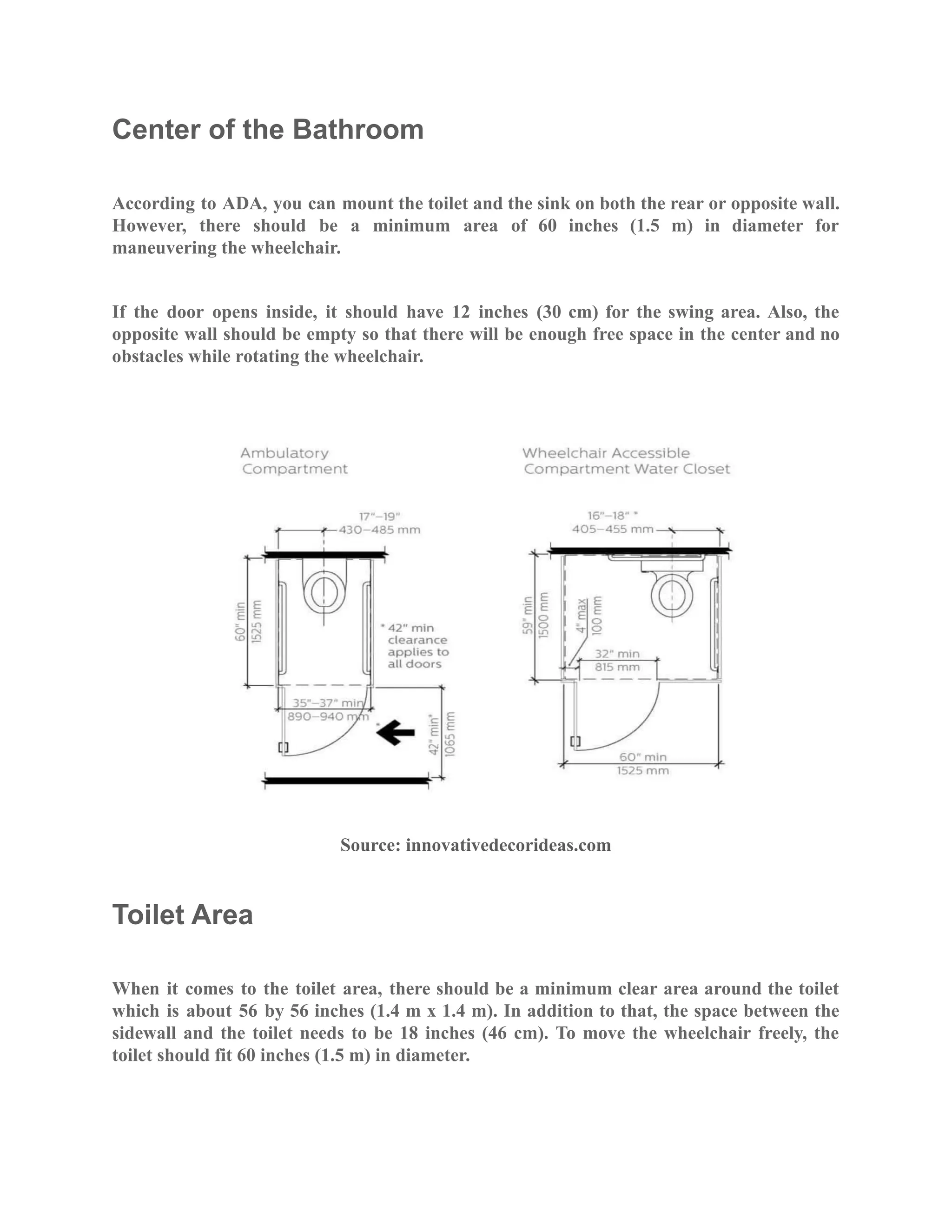 Ada bathroom layout public restrooms requirements & plans | PDF