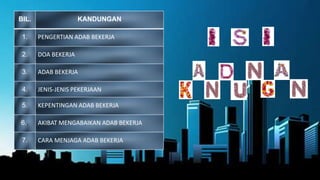 Adab Bekerja Kolej Vokasional Sepang | PPTX