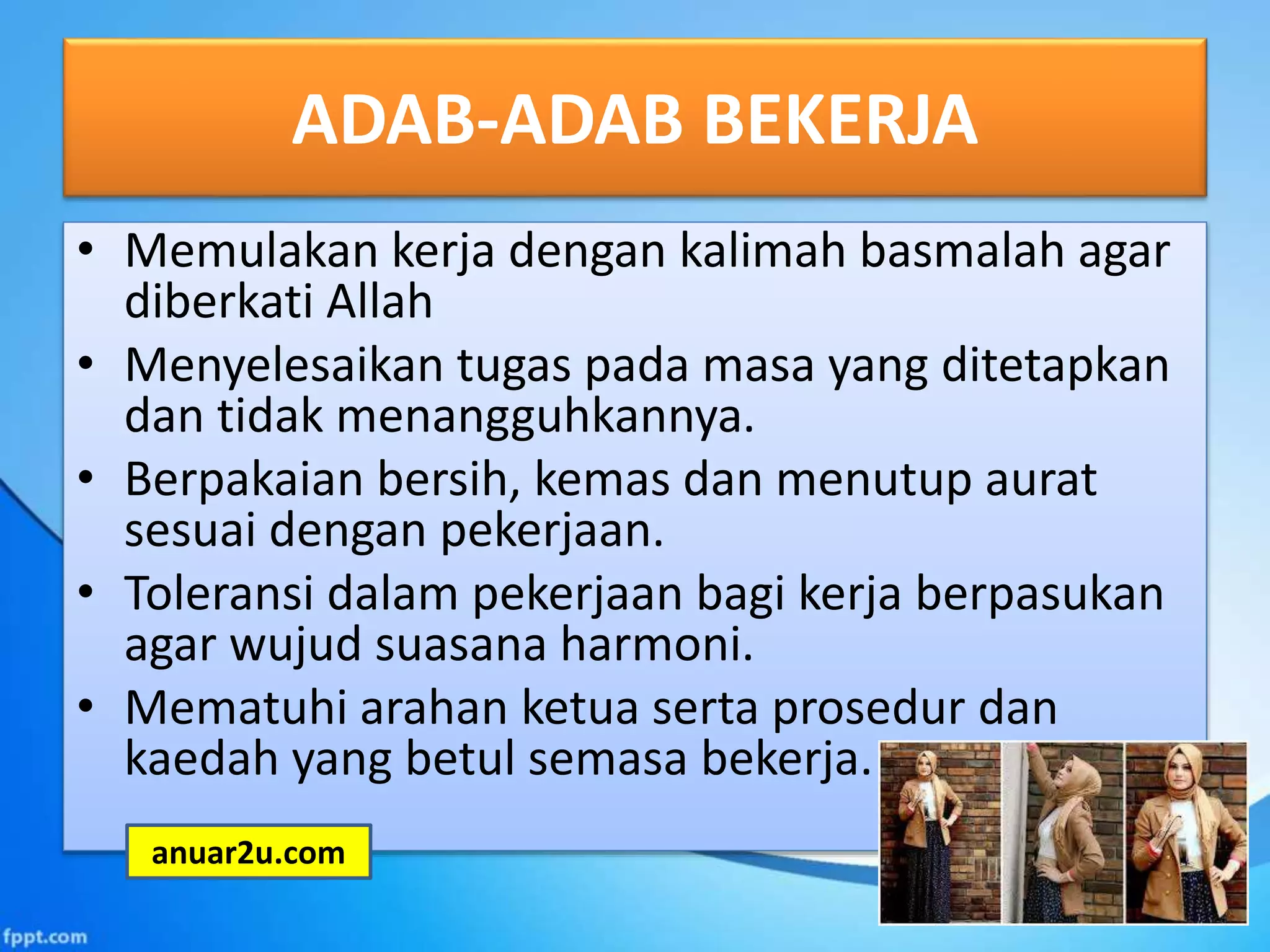 ADAB SEM 4 : ADAB BEKERJA | PPTX