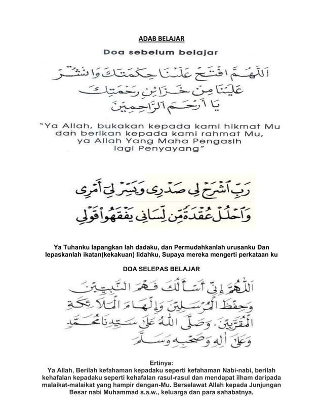 Adab belajar | DOCX
