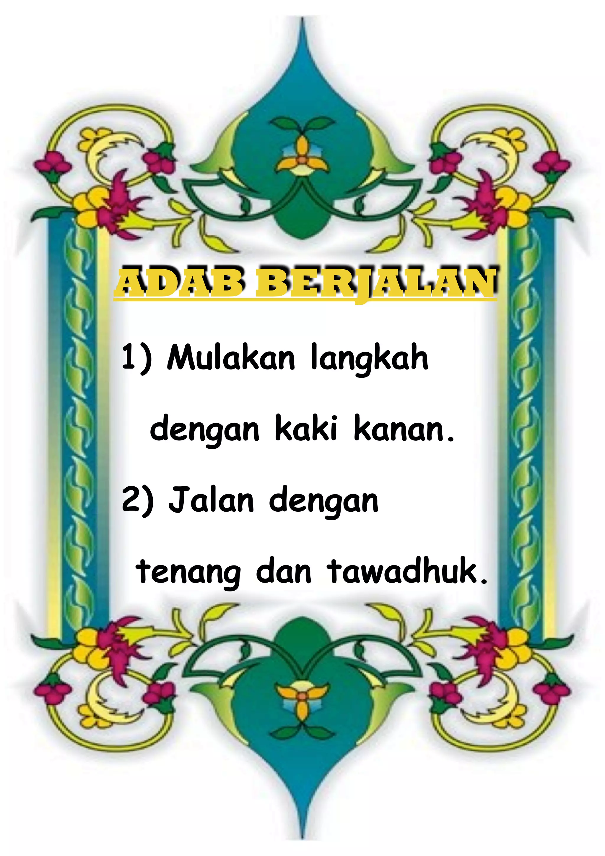 Adab berjalan 2 | PDF
