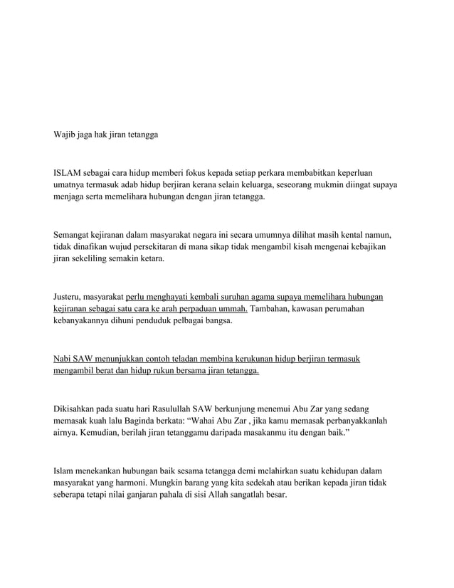 Adab berjiran mengikut perspektif islam | PDF