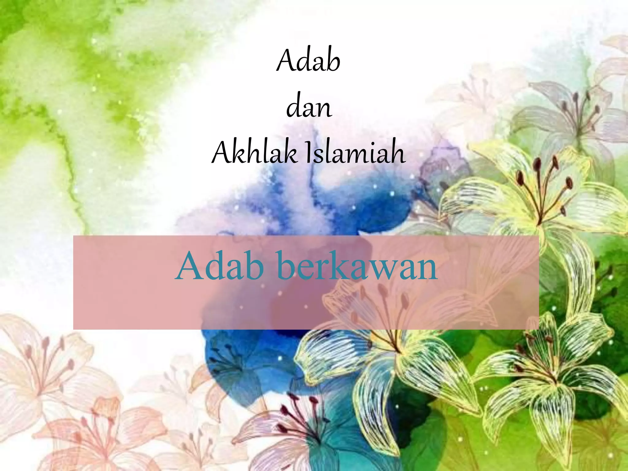Adab Berkawan | PPTX