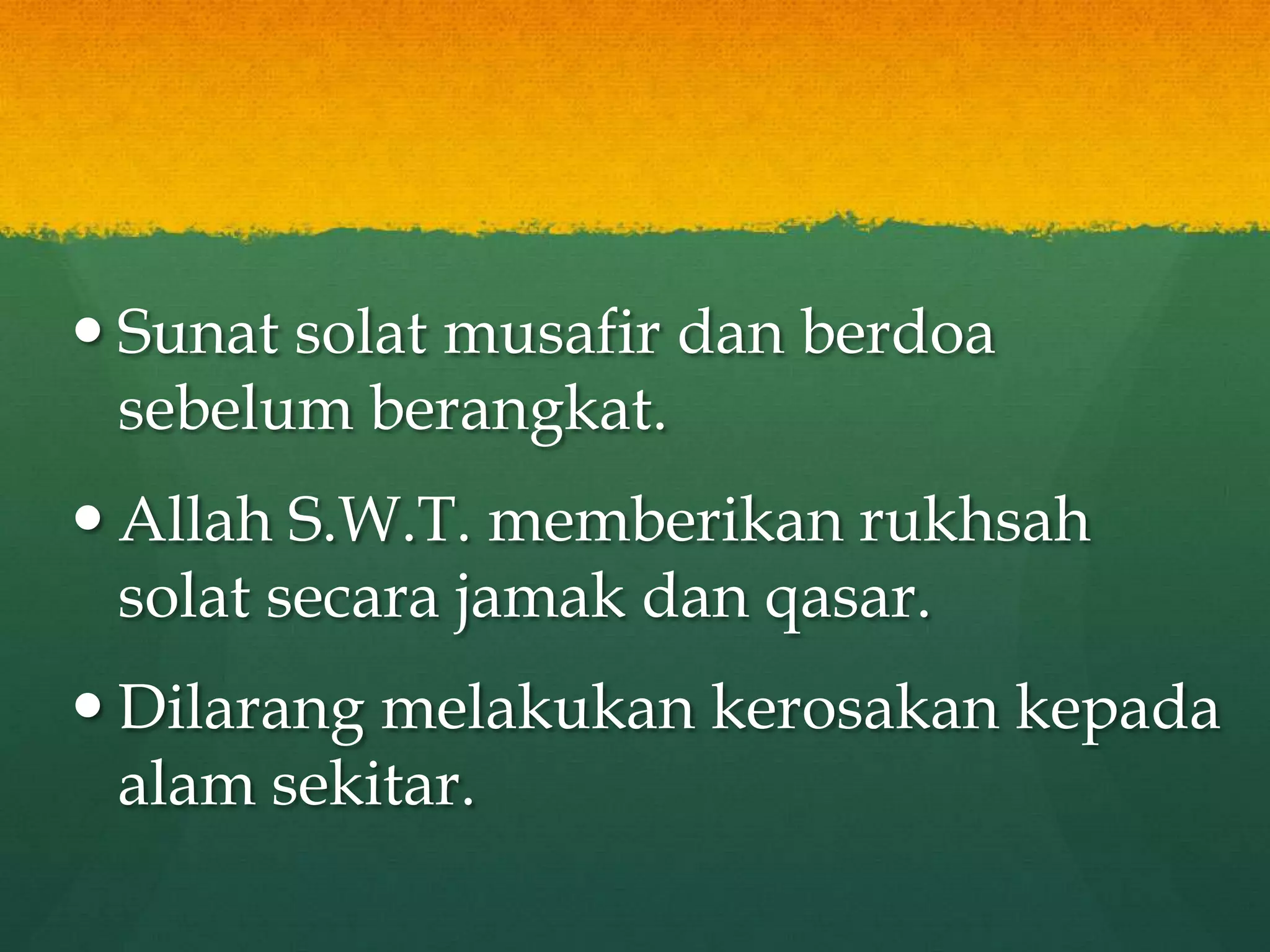 Adab bermusafir | PPTX