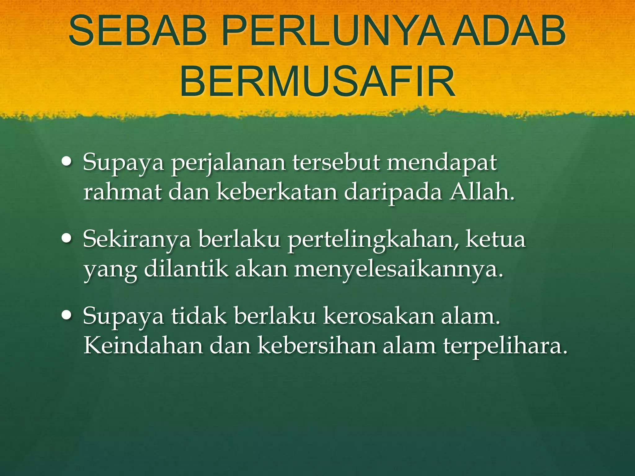 Adab bermusafir | PPTX