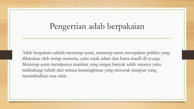 Adab Berpakaian, Berhias, Perjalanan.pptx