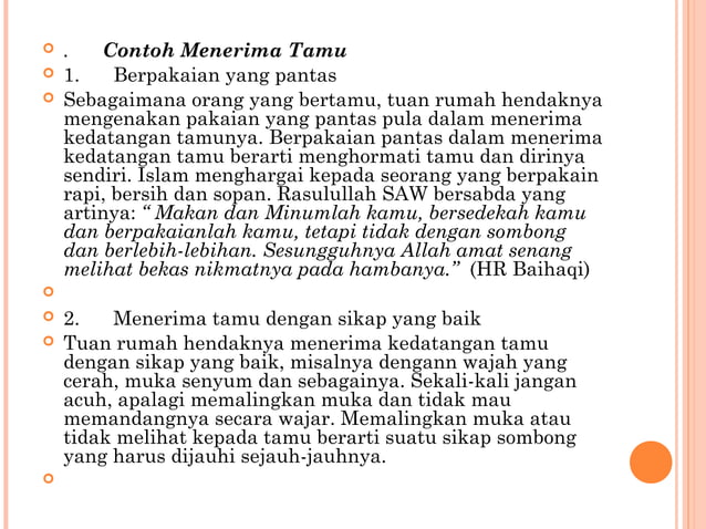 Adab bertamu dan menerima tamu | PPT