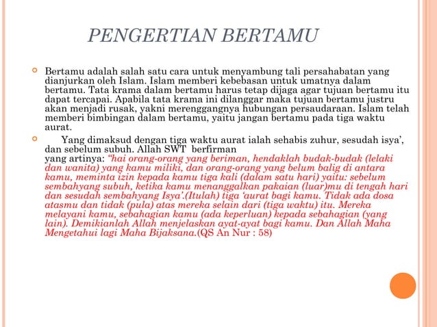 Adab bertamu dan menerima tamu | PPT