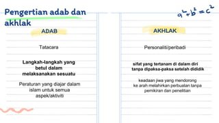 Adab dalam kehidupan harian | PPTX