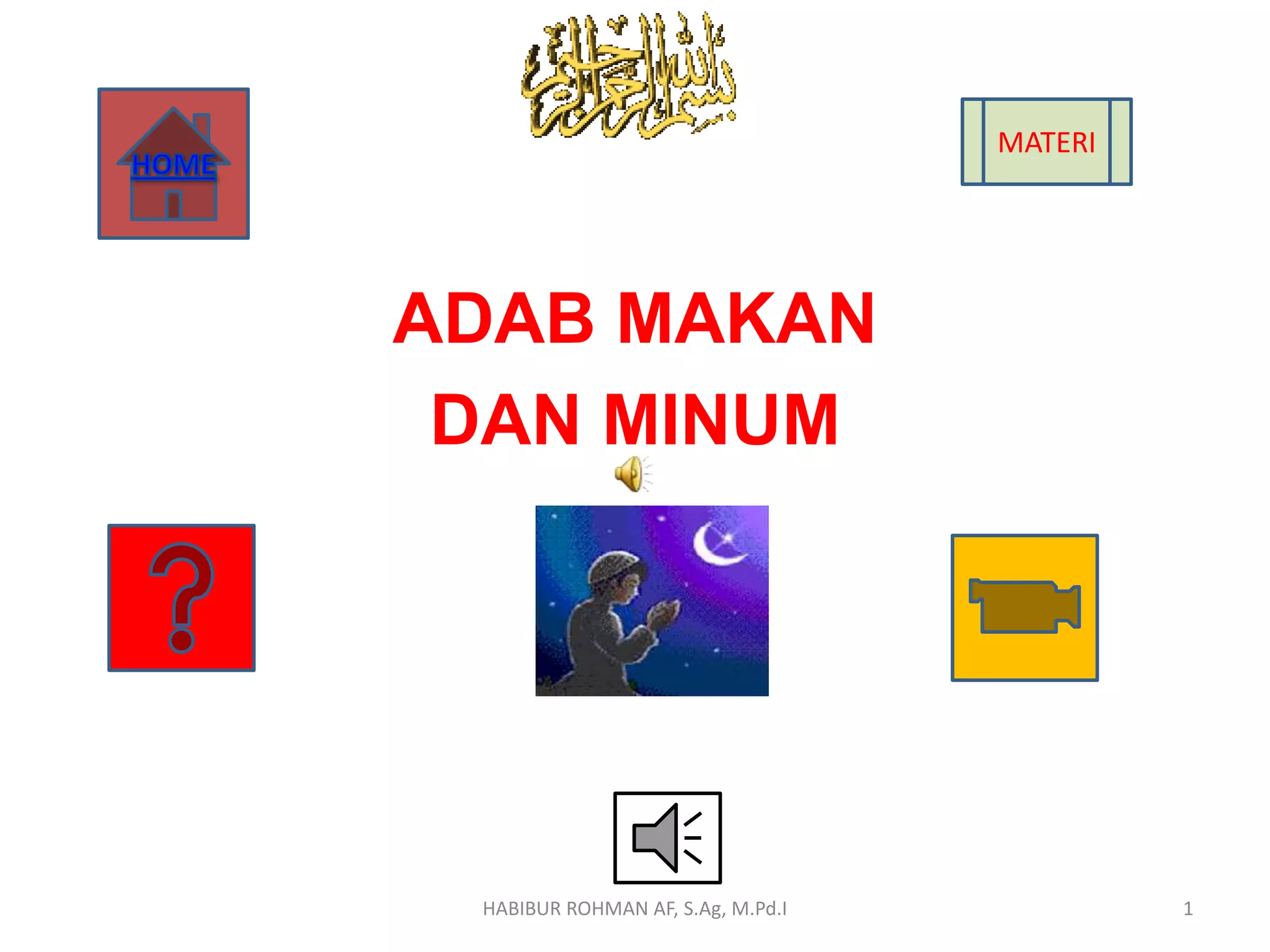 Adab makan minum - copy | PPTX