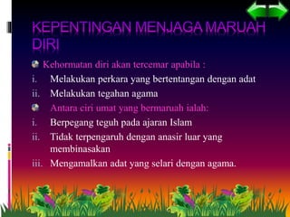 Adab menjaga maruah diri | PPTX