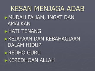 Adab menuntut ilmu dan adab berguru | PPT