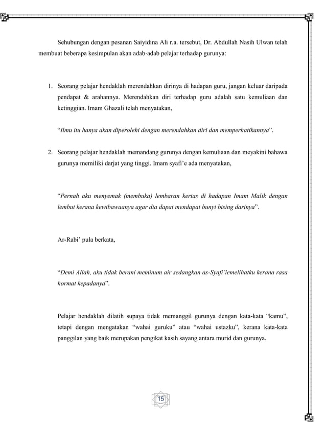 Adab Murid Dengan Syeikh [Pengantar Tawasuf (EP 20713)] | DOCX