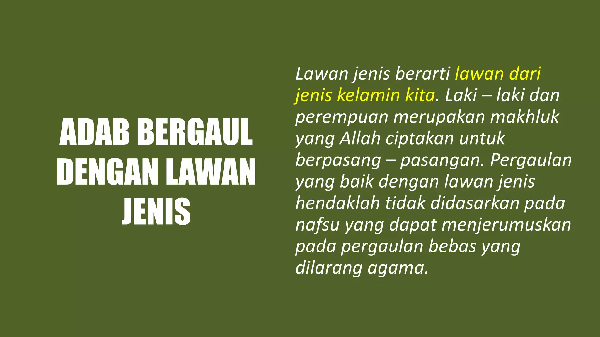 [XII] Aqidah Akhlak - Adab pergaulan dalam islam | PPTX