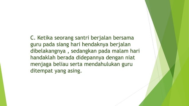 Adab santri terhadap guru | PPTX