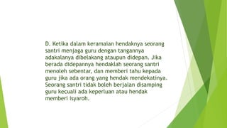 Adab santri terhadap guru | PPTX