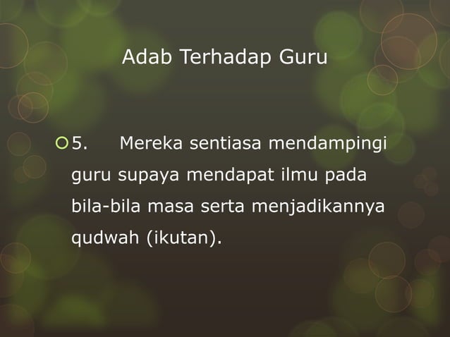 Adab terhadap guru beserta dalil | PPT
