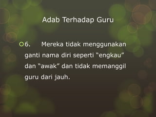 Adab terhadap guru beserta dalil | PPT