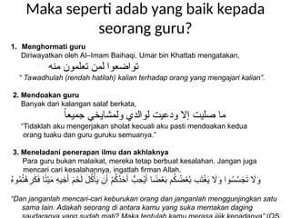 ADAB TERHADAP GURU DAN MENUNTUT ILMU.ppt