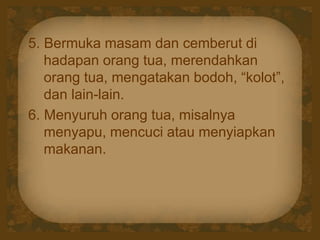 Adab terhadap Guru dan Orang Tua | PPTX