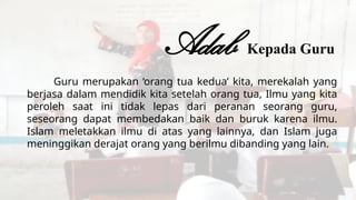 Adab Terhadap Orang Tua dan Guru Aqidah Akhlak | PPTX