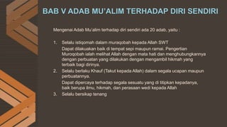 Adabul alim bab 5 kelompok 14 | PPTX
