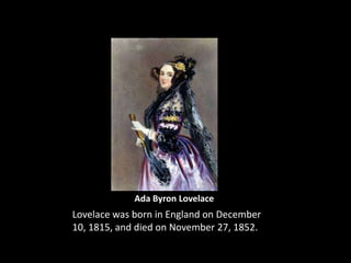 Ada byron lovelace | PPTX
