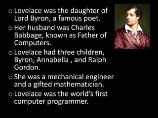 Ada byron lovelace | PPTX