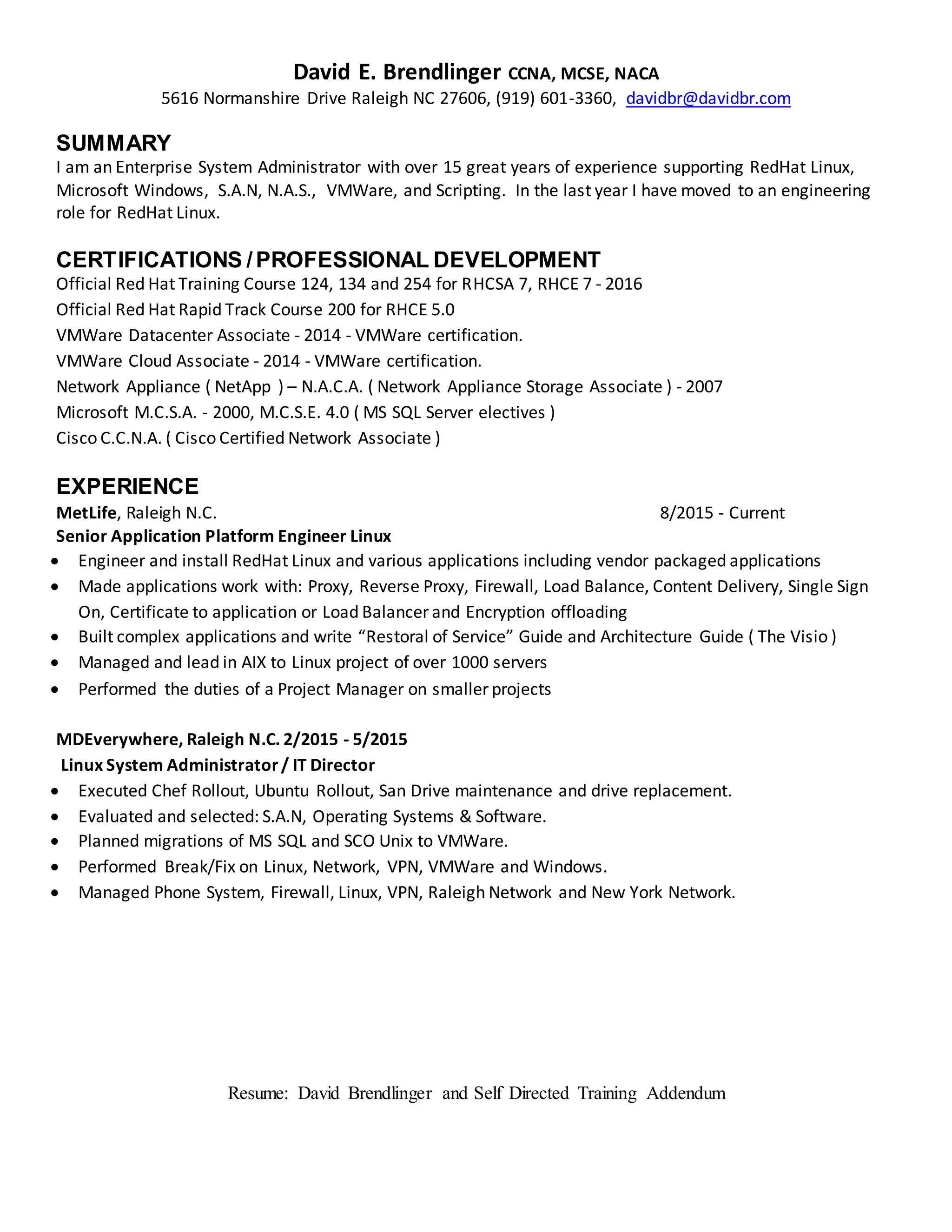 res_davidbrendlinger | DOCX | Operating Systems | Computer Software and ...