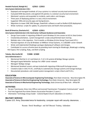 res_davidbrendlinger | DOCX | Operating Systems | Computer Software and Applications