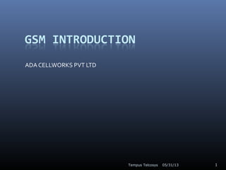 GSM Introduction | PPT