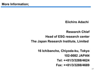 Adachi green money & social entrepreneurs.v02 | Stocks and Bonds ...